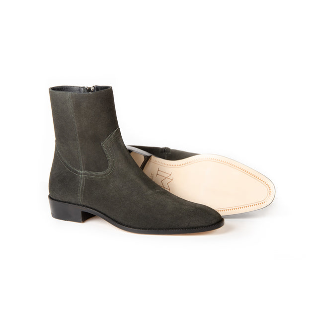 Capri - Botines Grises de Gamuza – Massimo Marchetti